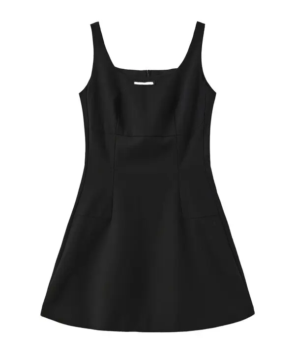 Marissa Chiara A-line Dress With Spaghetti Straps - Black