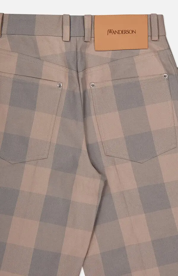 J.W.ANDERSON Cropped Checked Trousers