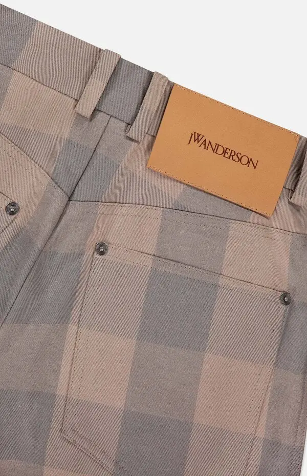 J.W.ANDERSON Cropped Checked Trousers