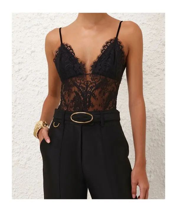 Zimmermann Lace Jumpsuit With Adjustable Straps