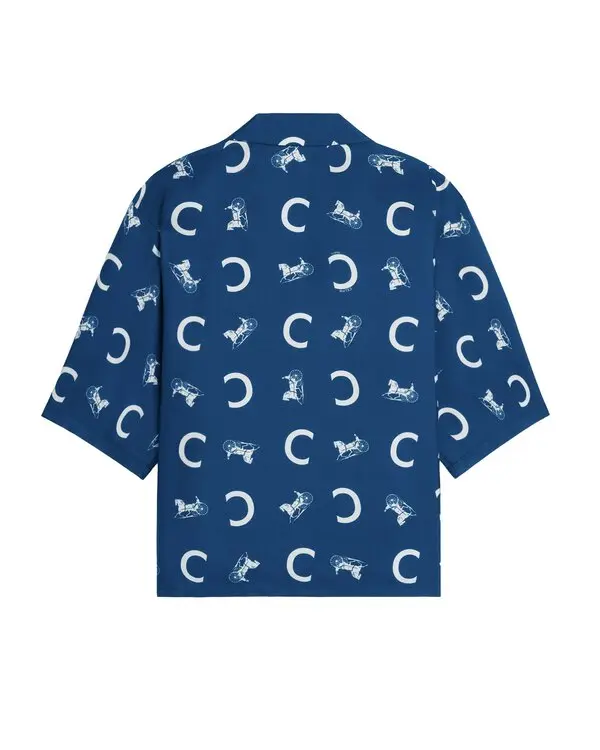 Celine Scout Shirt In Silk Twill - No