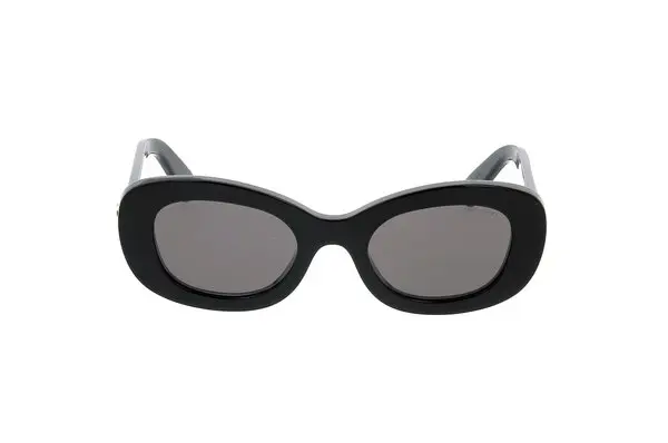 BVLGARI Oval Frame Sunglasses - Gray