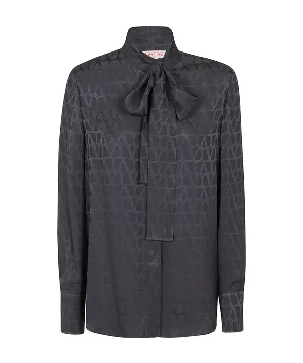 Valentino Garavani Toile Iconographe Jacquard Long-sleeved Blouse