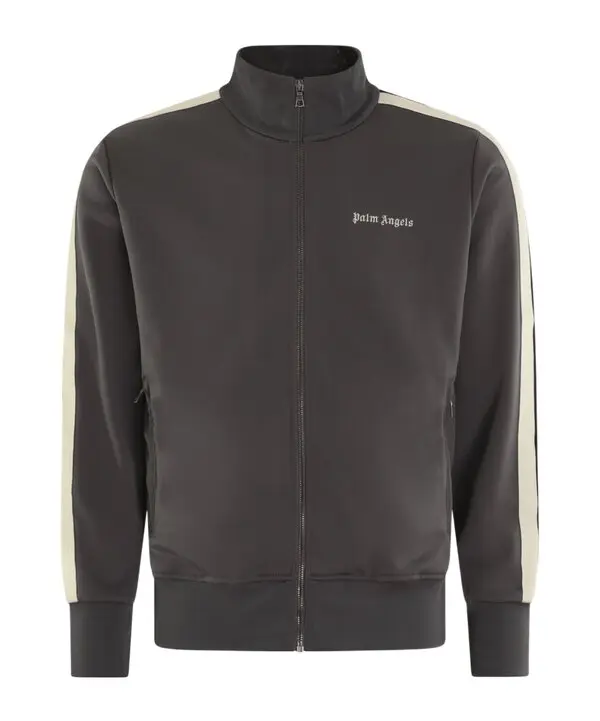 Palm Angels Stripe-detail Long-sleeves Jacket - Grey
