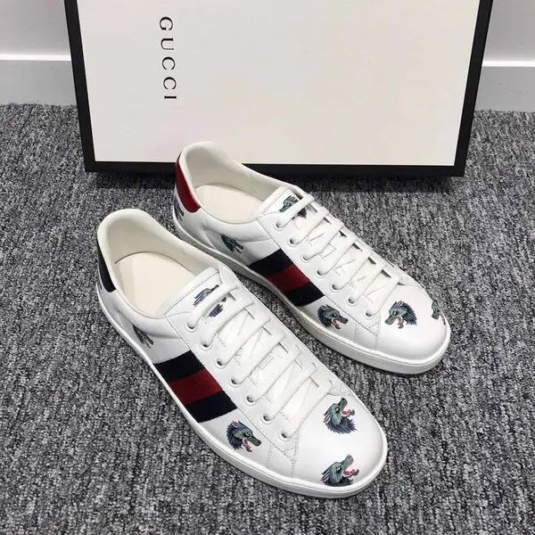 Gucci Ace Wolf Printed Skate Sneakers
