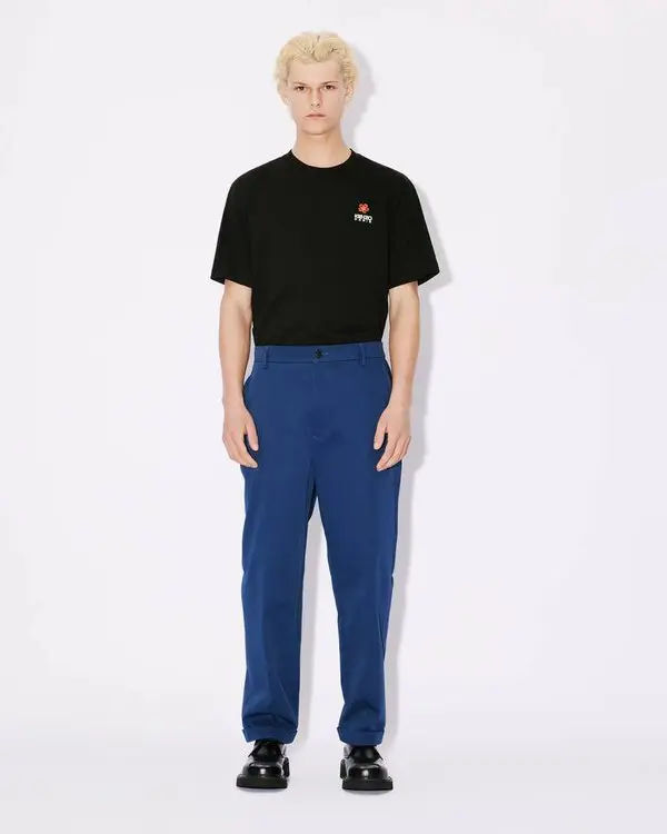 Kenzo Straight-leg Trousers With Turn-up Cuffs