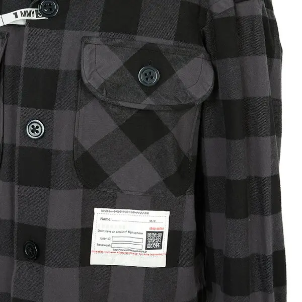 Mihara Yasuhiro Checked Long Sleeve Jacket - Black