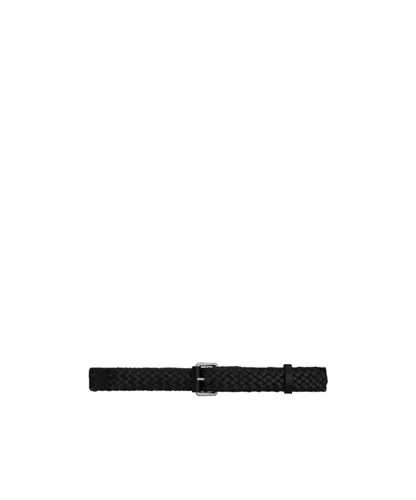 Saint Laurent Woven Leather Motorcycle Belt