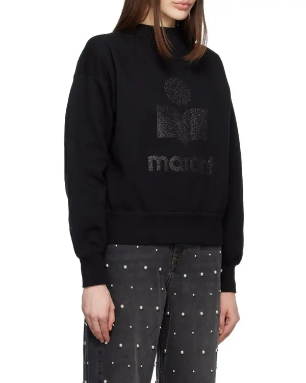 Isabel Marant Étoile Glitter Logo Sweatshirt - Black