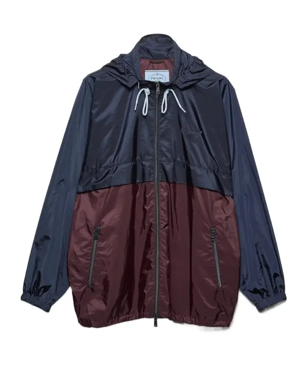 Prada Zip-up Blouson Jacket With Logo Detail