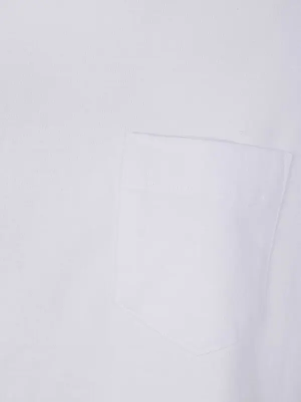 Sacai Cotton T-shirt With Chest Pocket And Splicing Detail