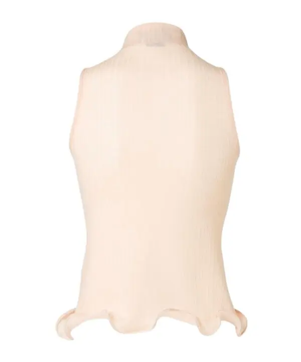 Fendi Sleeveless High-neck Ribbed Top - Pink