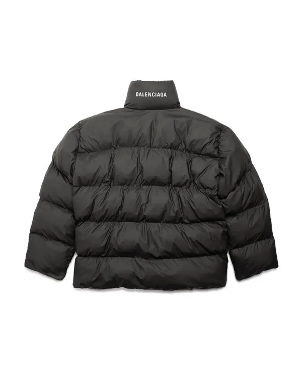 Balenciaga Wrap Puffer Jacket With High Standing Collar
