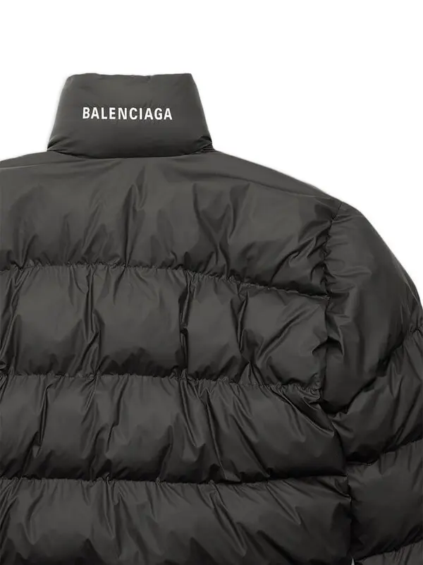 Balenciaga Wrap Puffer Jacket With High Standing Collar