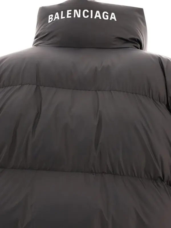 Balenciaga Wrap Puffer Jacket With High Standing Collar