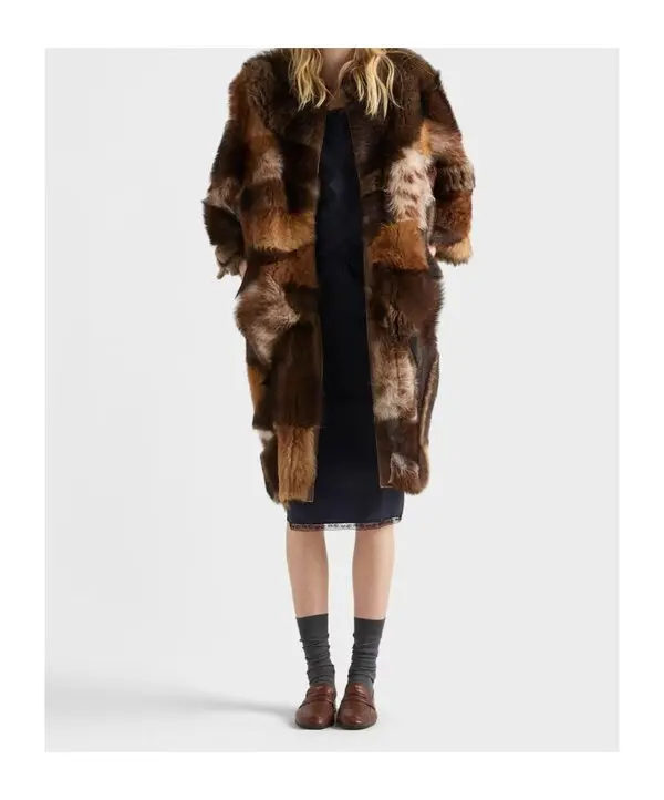 Prada Patchwork Long Coat