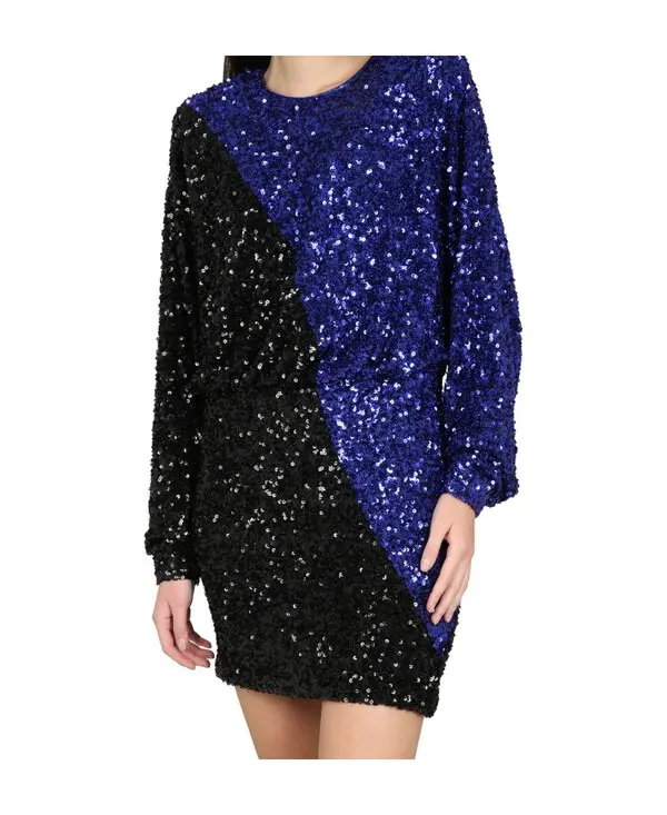 ROTATE BY BIRGER CHRISTENSEN Long Sleeve Sequin Mini Dress