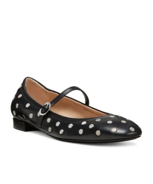 STUART WEITZMAN Claris Stud Ballerina Flats - Black
