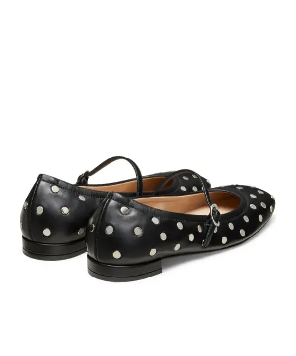 STUART WEITZMAN Claris Stud Ballerina Flats - Black