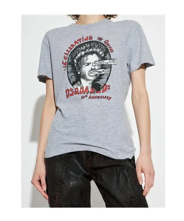 Dsquared2 Graphic Printed Crewneck T-shirt