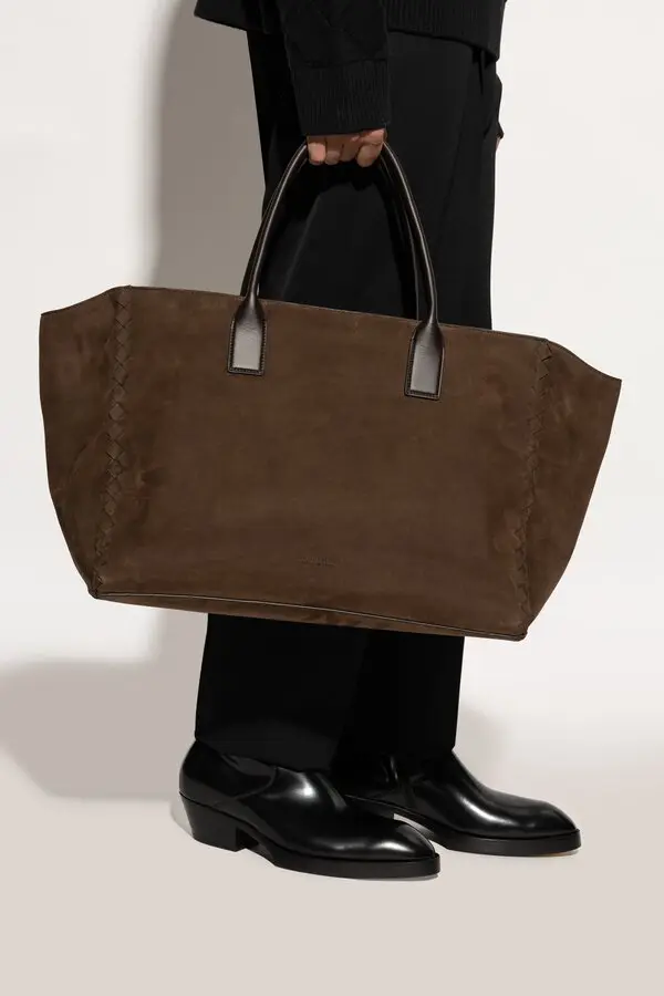 Bottega Veneta Large Zipped Cabat Tote - Brown