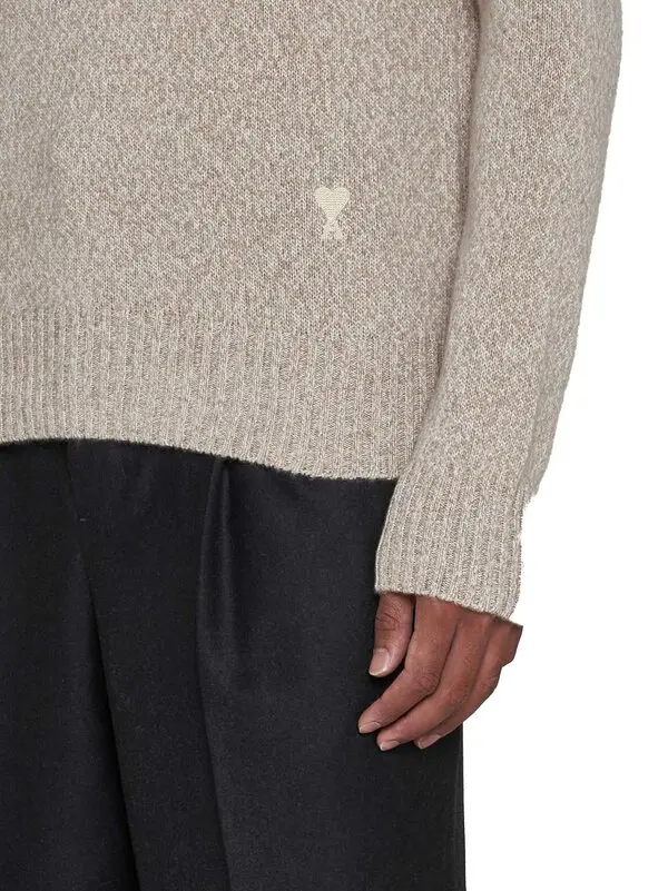 AMI Paris De Coeur Roll Neck Knitted Jumper