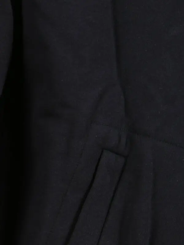 Play Comme Des Garcon Logo Embroidered Zip-up Hoodie - Black
