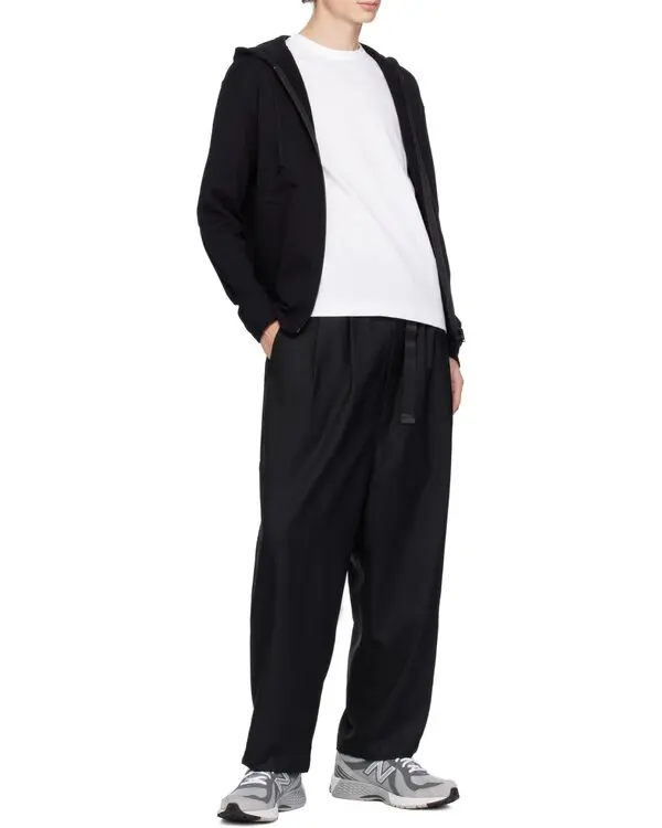Play Comme Des Garcon Logo Embroidered Zip-up Hoodie - Black