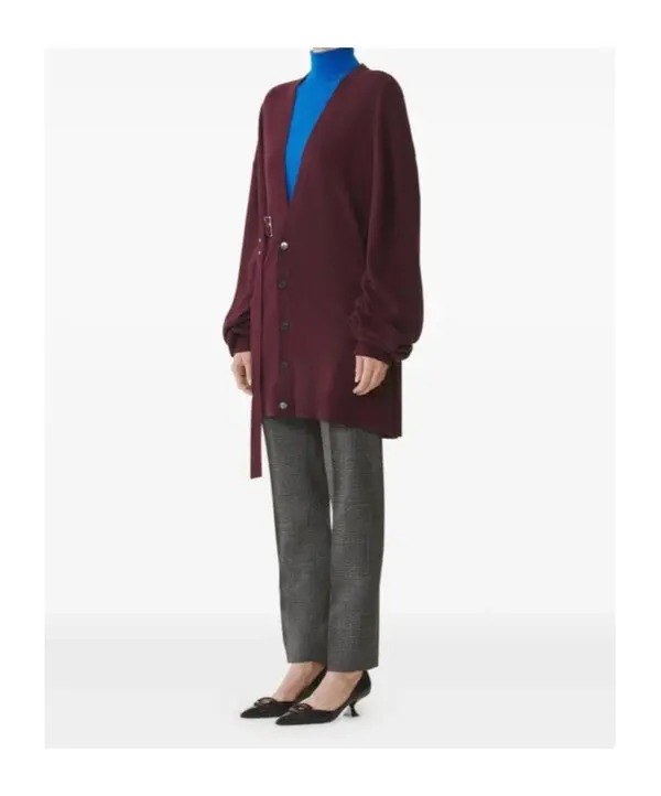 LANVIN Belted Balloon-sleeve Cardigan - Black