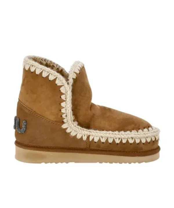 Mou Eskimo 18 Contrast Stitched Ankle Boots - Brown