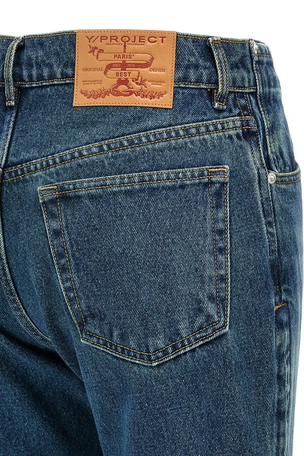 Y/project Faded Effect Flared Jeans - Blue