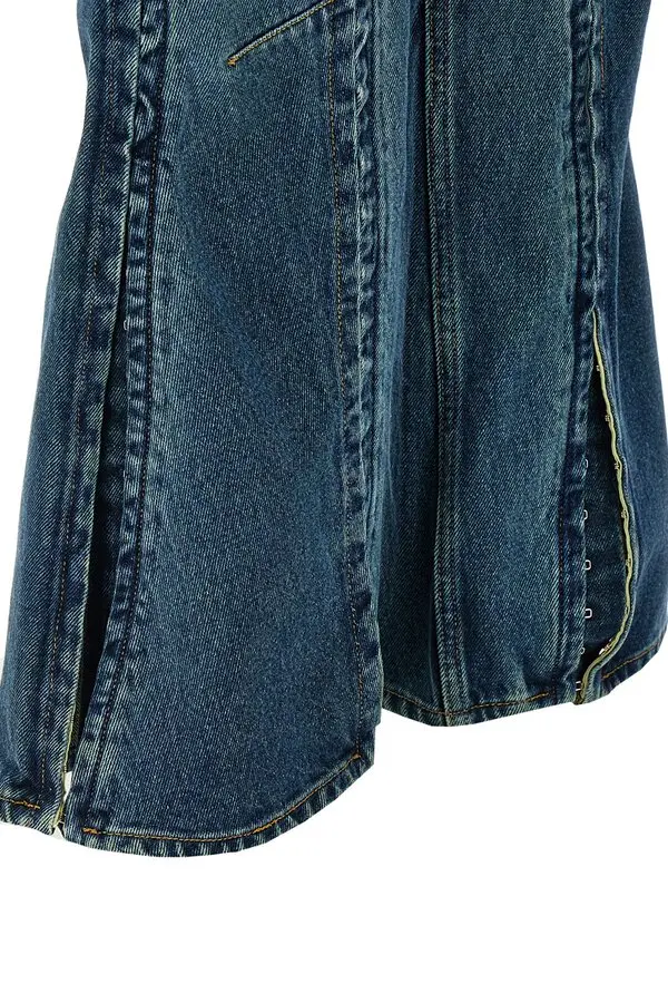 Y/project Faded Effect Flared Jeans - Blue