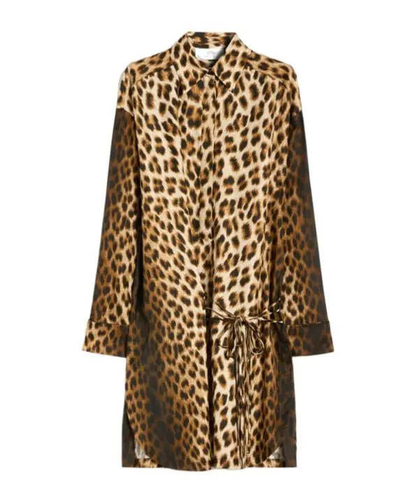 Sportmax Leopard Print Lace Mini Dress