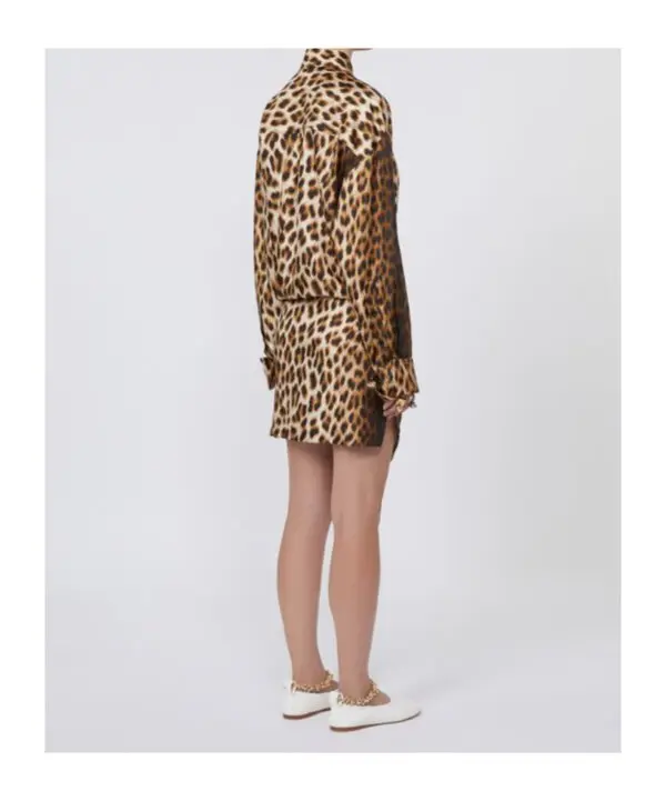 Sportmax Leopard Print Lace Mini Dress
