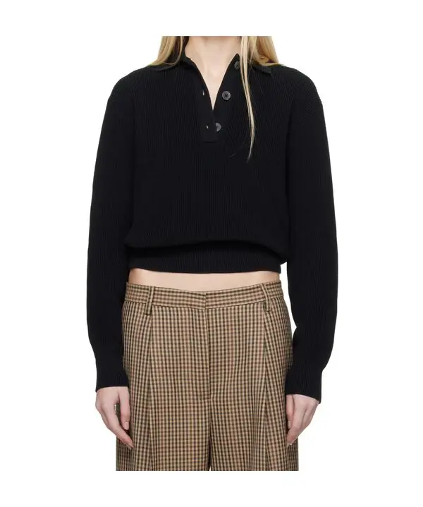 Studio Nicholson Chesapeake Long Sleeve Polo Top