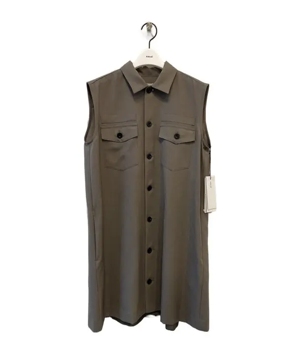 Sacai Sleeveless Lapel Dress