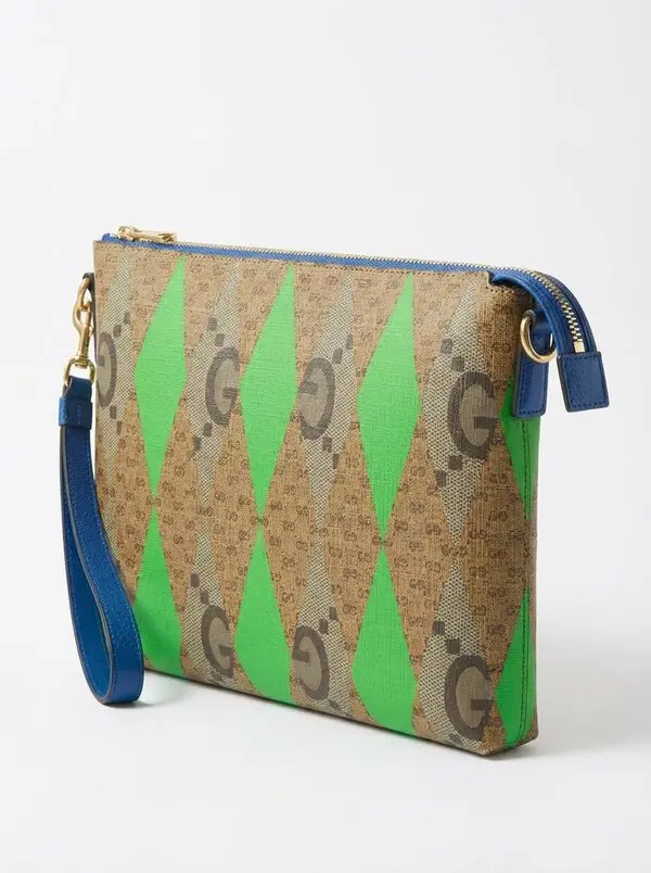 Gucci Gg Rhombus Medium Messenger Bag - Green