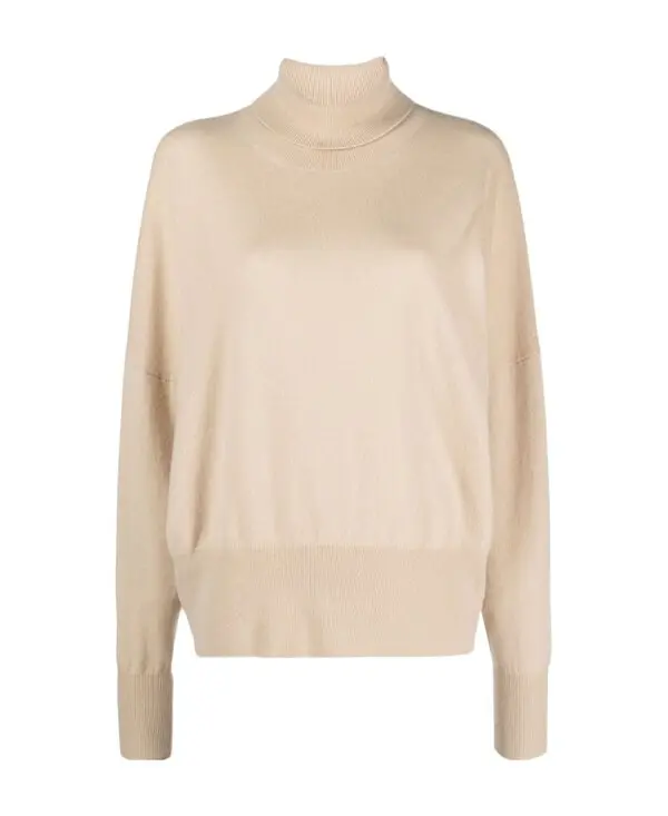 TOTEME Roll Neck Cashmere Jumper - Nude