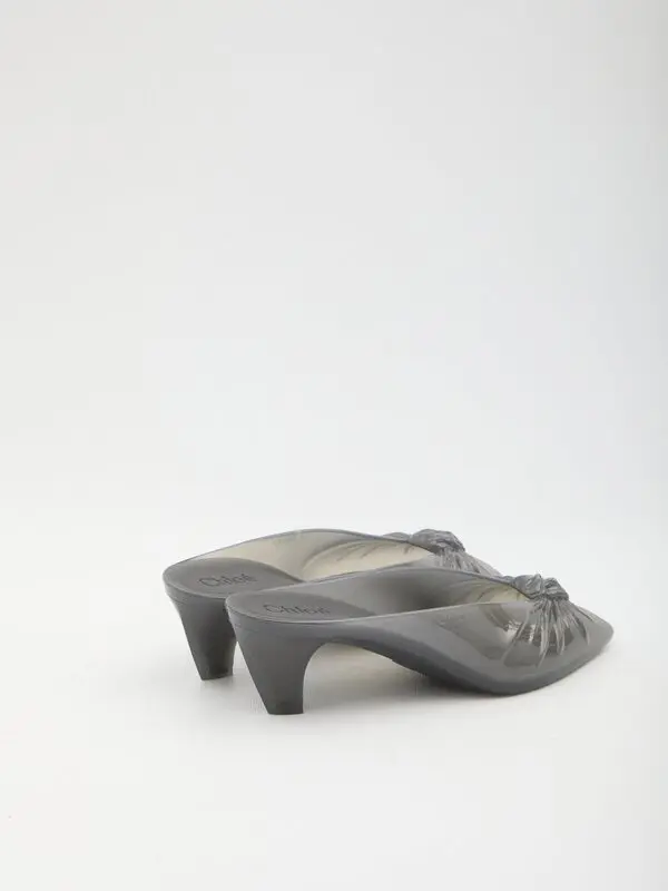Chloé Jelly Twist Detailed Slip-on Mules - Gray