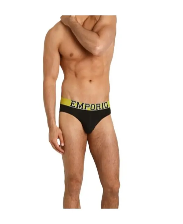 Emporio Armani Logo Detail Panties - Brown