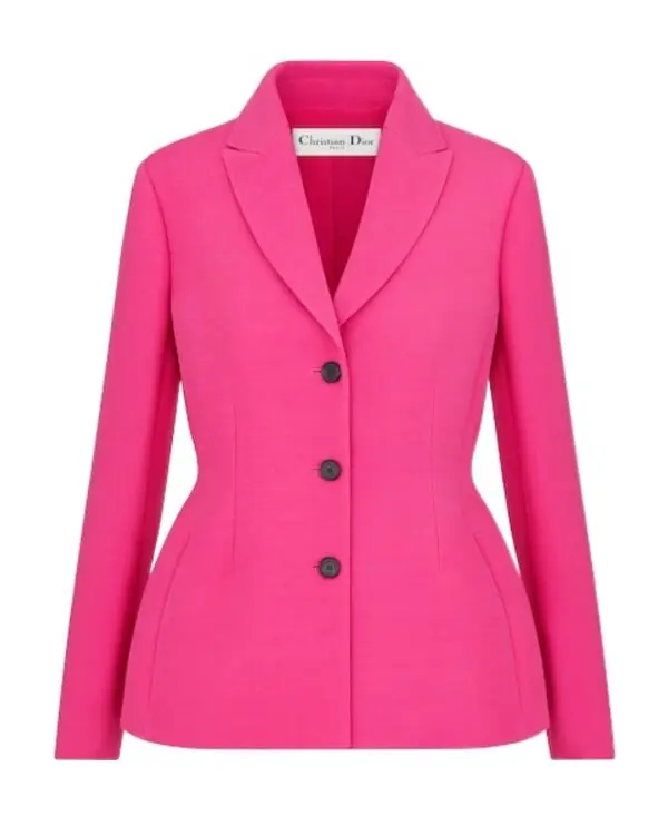 Dior Fitted Jacket With Corner Collar - Pink