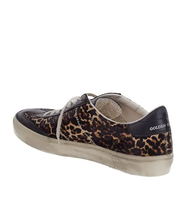 GOLDEN GOOSE Soul Star Leopard Print Sneakers - Nude