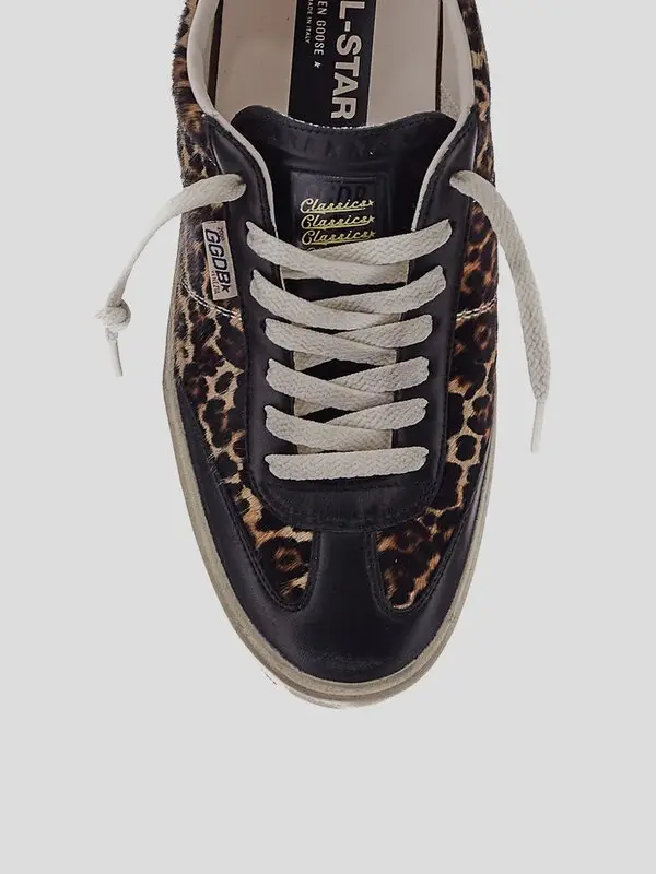 GOLDEN GOOSE Soul Star Leopard Print Sneakers - Nude