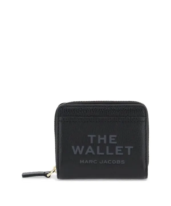Marc Jacobs Logo Printed Zipped Mini Compact Wallet - Black