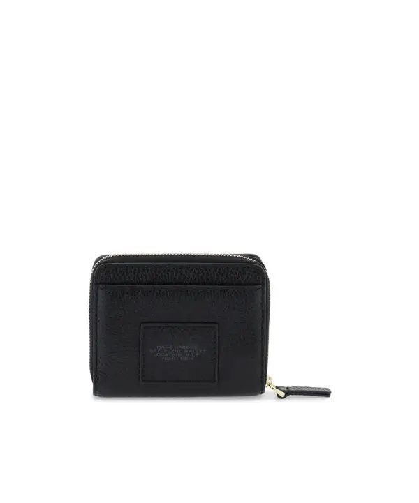 Marc Jacobs Logo Printed Zipped Mini Compact Wallet - Black