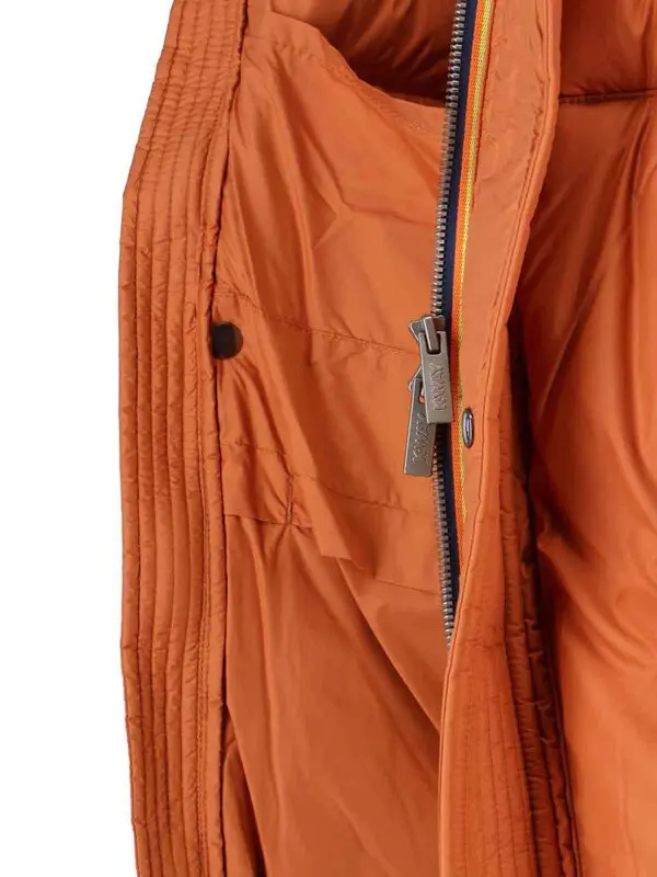 K-WAY Short Puffer Jacket With High Collar