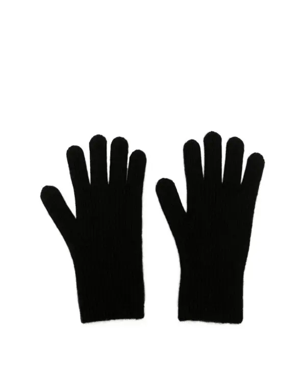 TOTEME Ribbed-knit Gloves - Black