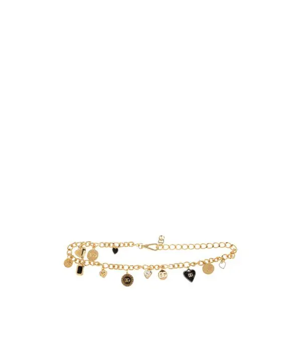 Dolce & Gabbana Charm Belt With Dg Monogram - Golden