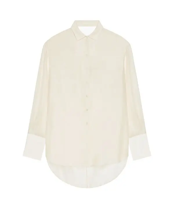 Givenchy Oversized Draped Shirt - Ivory White