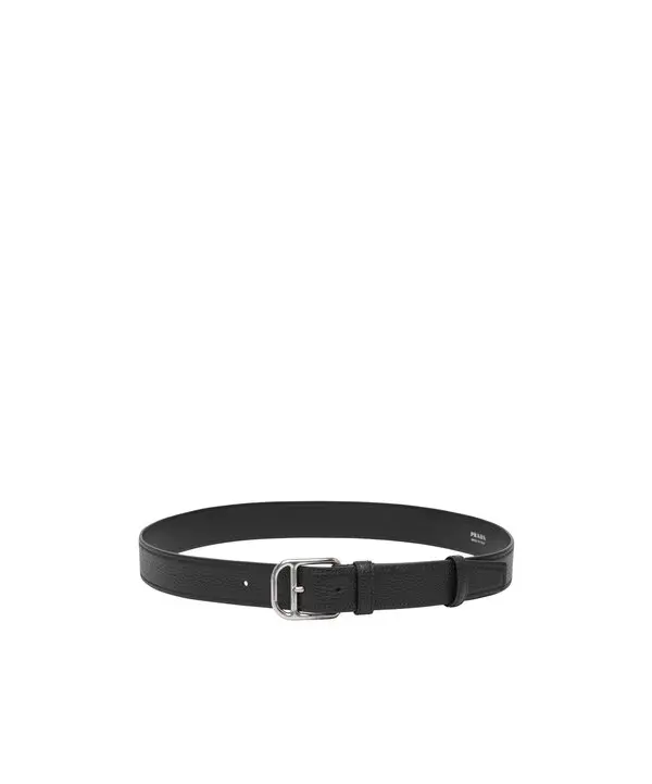 Prada Buckle Detail Leather Belt - Black